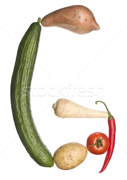 G Letters Made From Veggies Alphabet Craft Printable Template: Letter