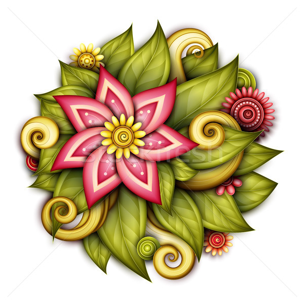 round shape flower vector