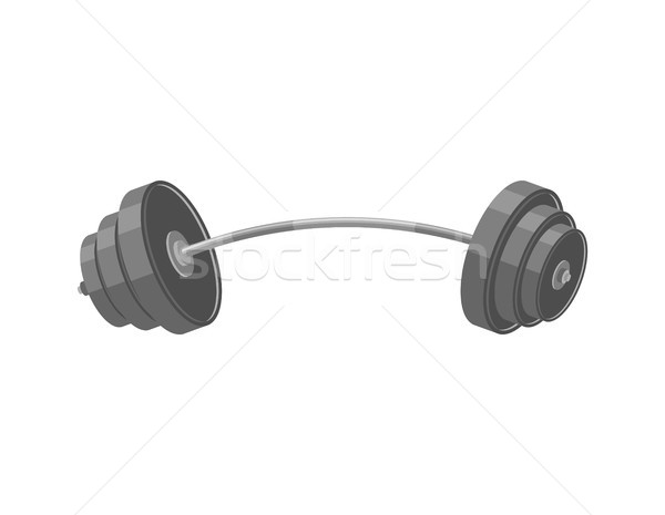 barbell white background