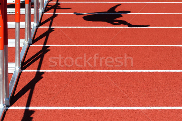 Track And Field Hurdles Side View