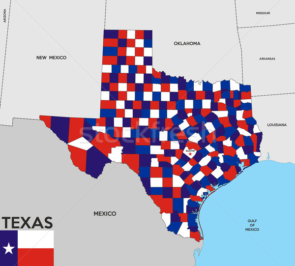 Mapa De Texas, Estados Unidos